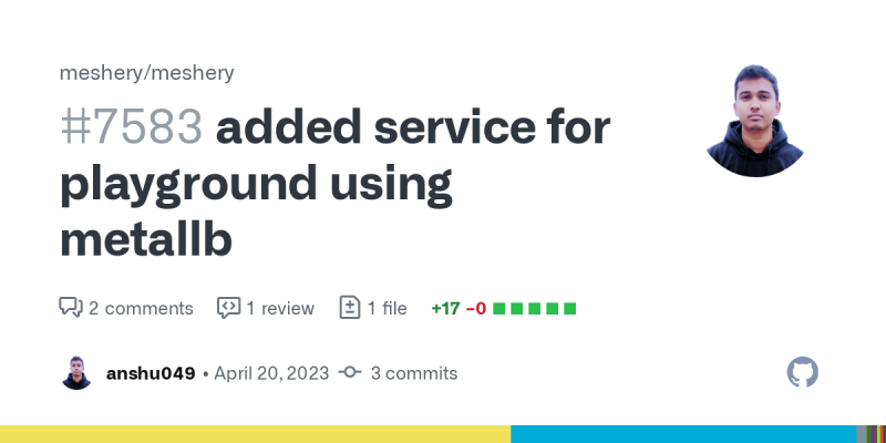 Anshu Kumar on LinkedIn: added service for playground using metallb by ... Anshu Kumar on LinkedIn: added service for playground using metallb by ...