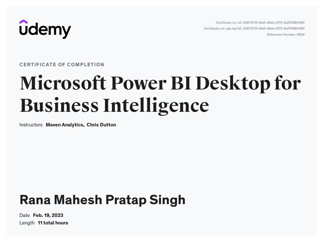 Rana Mahesh Pratap Singh on LinkedIn: Udemy Course Completion Certificate Rana Mahesh Pratap Singh on LinkedIn: Udemy Course Completion Certificate