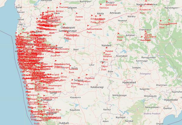 Yash Kulkarni on LinkedIn: Plotting all forts in Maharashtra on a map ... Yash Kulkarni on LinkedIn: Plotting all forts in Maharashtra on a map ...