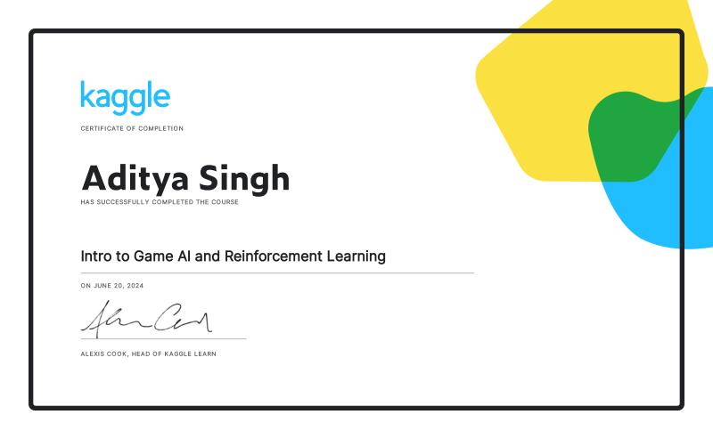 Aditya Singh on LinkedIn: Aditya Singh completed the Intro to Game AI ... Aditya Singh on LinkedIn: Aditya Singh completed the Intro to Game AI ...