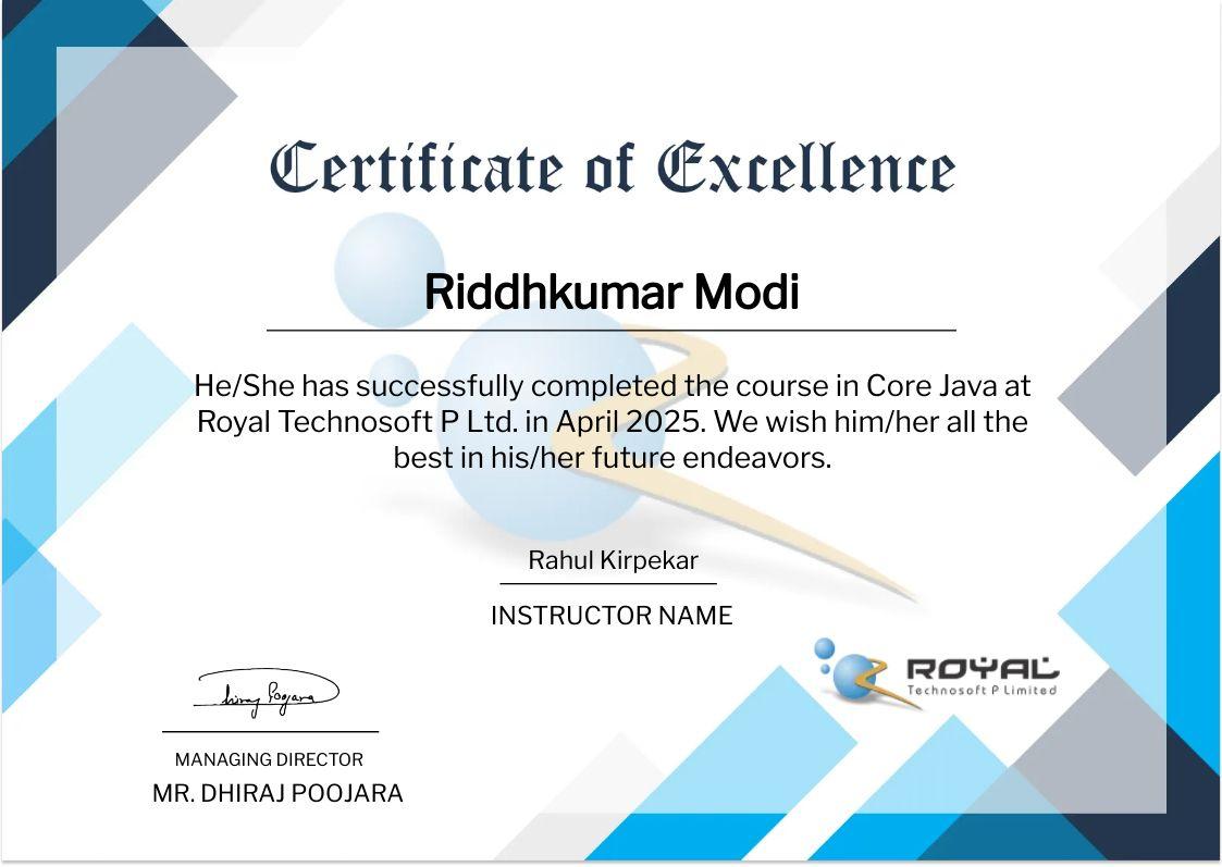 Riddh Modi on LinkedIn: Riddhkumar Modi | Certopus Riddh Modi on LinkedIn: Riddhkumar Modi | Certopus