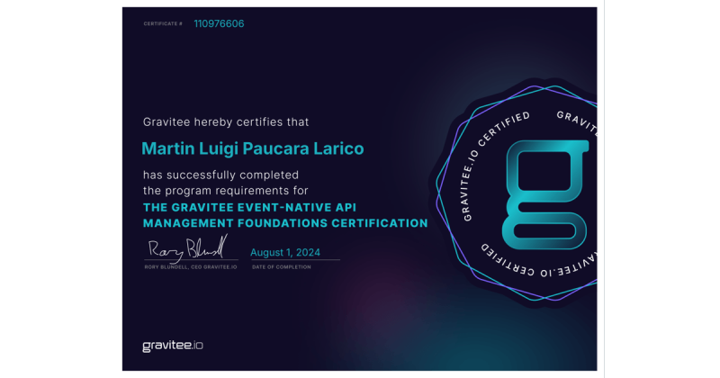 Martin Luigi Paucara Larico on LinkedIn: Gravitee Event-native API ... Martin Luigi Paucara Larico on LinkedIn: Gravitee Event-native API ...