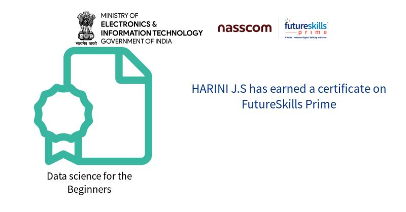 HARINI JS on LinkedIn: Posted from FutureSkills Prime HARINI JS on LinkedIn: Posted from FutureSkills Prime