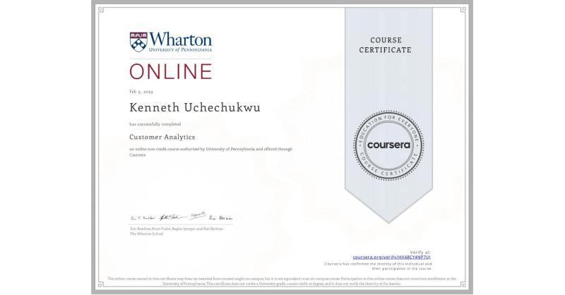 Kenneth Uchechukwu on LinkedIn: Completion Certificate for Customer ... Kenneth Uchechukwu on LinkedIn: Completion Certificate for Customer ...