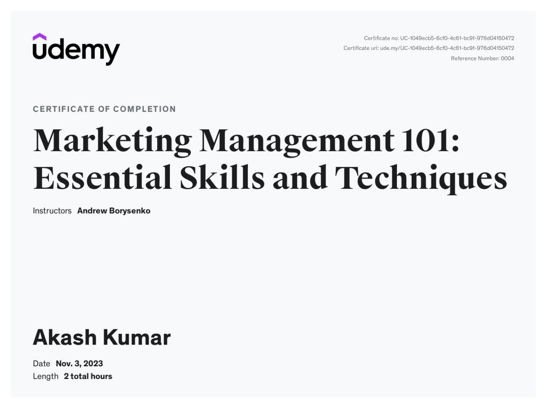 Akash Kumar on LinkedIn: Udemy Course Completion Certificate Akash Kumar on LinkedIn: Udemy Course Completion Certificate