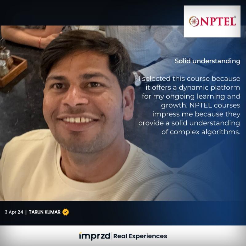 Tarun kumar on LinkedIn: NPTEL Tarun kumar on LinkedIn: NPTEL