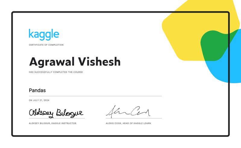 Vishesh Agrawal on LinkedIn: Agrawal Vishesh completed the Pandas ... Vishesh Agrawal on LinkedIn: Agrawal Vishesh completed the Pandas ...