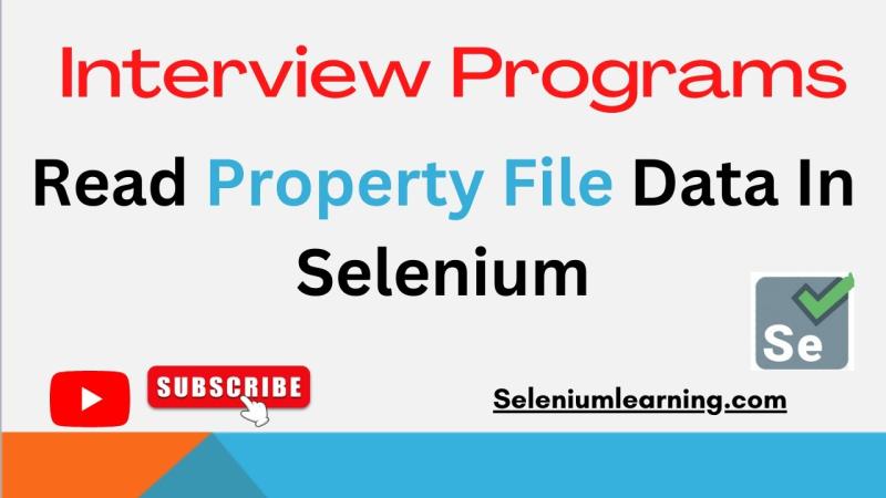 Yogendrasingh Thakur on LinkedIn: Reading Property File Data In Selenium Yogendrasingh Thakur on LinkedIn: Reading Property File Data In Selenium