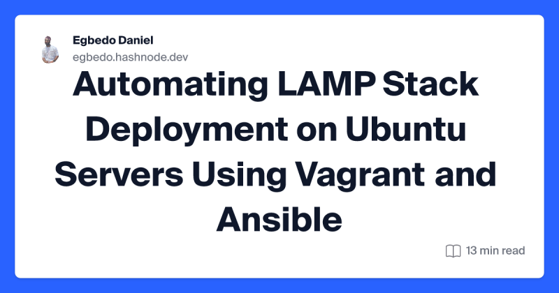 Egbedo Daniel on LinkedIn: Automating LAMP Stack Deployment on Ubuntu ... Egbedo Daniel on LinkedIn: Automating LAMP Stack Deployment on Ubuntu ...