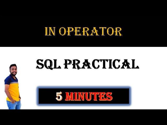 Ajay Bansode on LinkedIn: SQL - In Operator Ajay Bansode on LinkedIn: SQL - In Operator