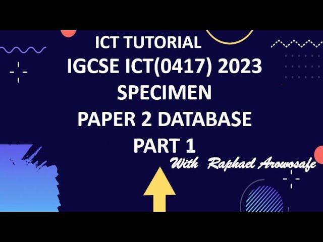 Raphael Arowosafe on LinkedIn: ICT 0417 IGCSE 2023 SPECIMEN PAPER 2 ... Raphael Arowosafe on LinkedIn: ICT 0417 IGCSE 2023 SPECIMEN PAPER 2 ...