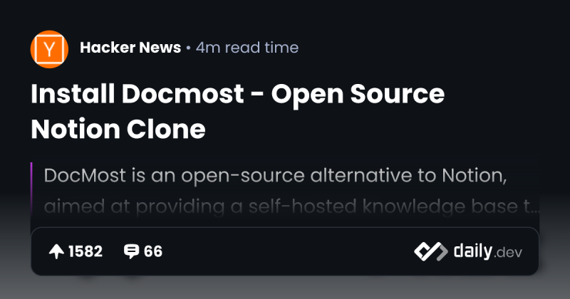 👨💻 Nestor B. on LinkedIn: Install Docmost - Open Source Notion Clone ... 👨💻 Nestor B. on LinkedIn: Install Docmost - Open Source Notion Clone ...