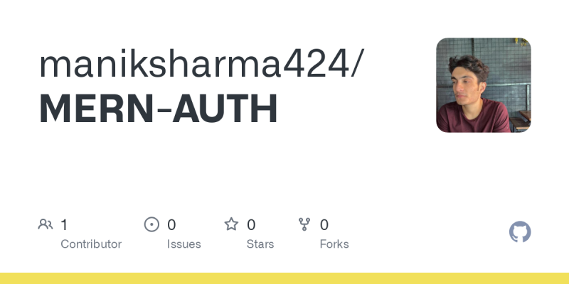 Manik Sharma on LinkedIn: GitHub - maniksharma424/MERN-AUTH Manik Sharma on LinkedIn: GitHub - maniksharma424/MERN-AUTH