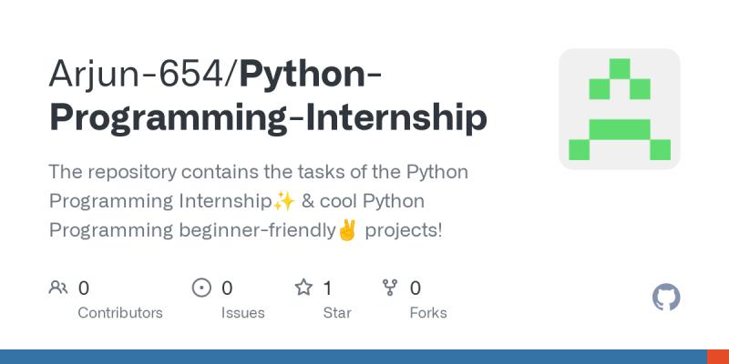Arjun Parasar on LinkedIn: Python-Programming-Internship/Arjun Parasar ... Arjun Parasar on LinkedIn: Python-Programming-Internship/Arjun Parasar ...