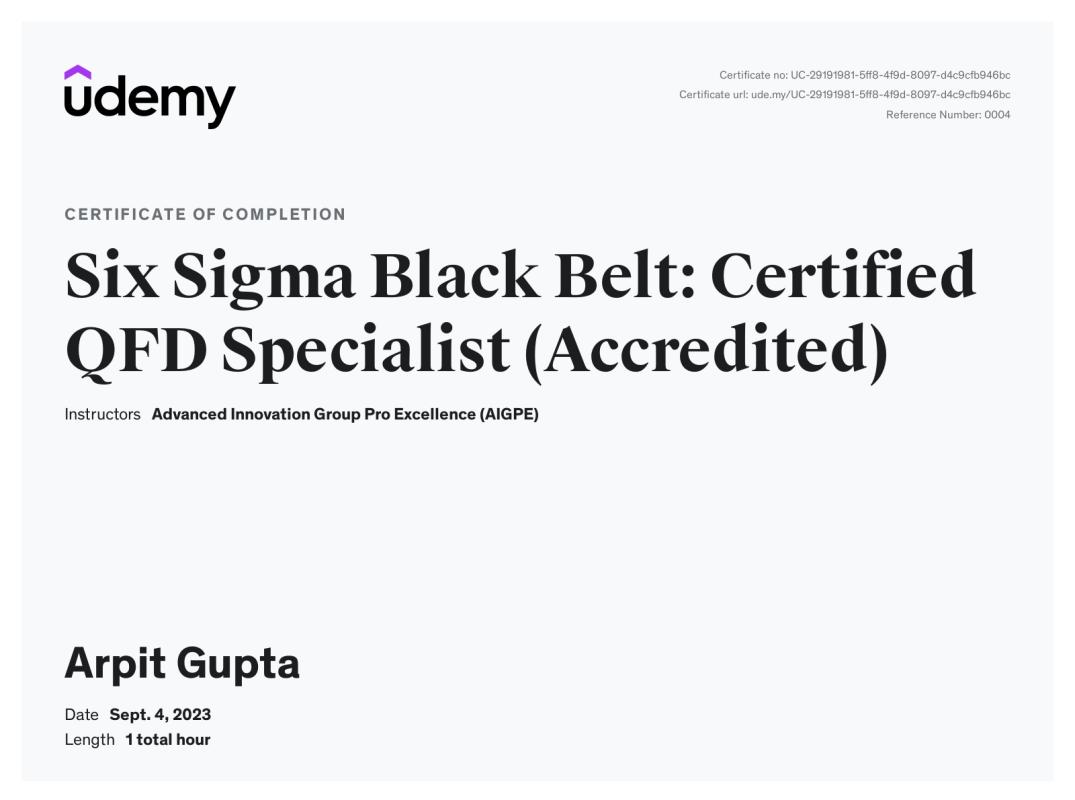 Arpit Gupta on LinkedIn: Udemy Course Completion Certificate Arpit Gupta on LinkedIn: Udemy Course Completion Certificate