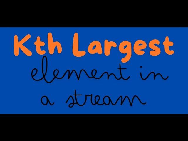 Code Jogger on LinkedIn: Kth Largest Element in a Stream | Daily ... Code Jogger on LinkedIn: Kth Largest Element in a Stream | Daily ...