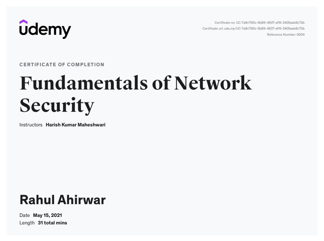 Rahul Ahirwar on LinkedIn: Udemy Course Completion Certificate Rahul Ahirwar on LinkedIn: Udemy Course Completion Certificate