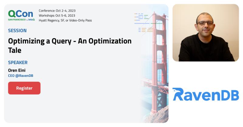 Oren Eini on LinkedIn: QCon San Francisco 2023 Oren Eini on LinkedIn: QCon San Francisco 2023
