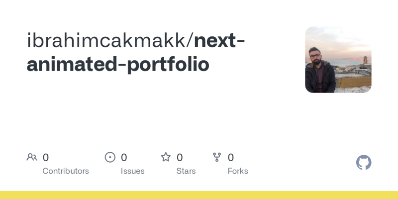 Ibrahim CAKMAK LinkedIn‘de: GitHub - ibrahimcakmakk/next-animated-portfolio Ibrahim CAKMAK LinkedIn‘de: GitHub - ibrahimcakmakk/next-animated-portfolio