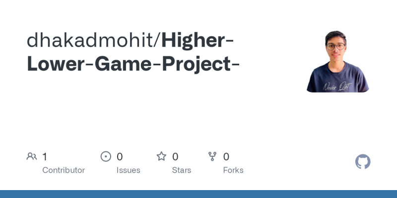Mohit Dhakad on LinkedIn: GitHub - dhakadmohit/Higher-Lower-Game-Project- Mohit Dhakad on LinkedIn: GitHub - dhakadmohit/Higher-Lower-Game-Project-