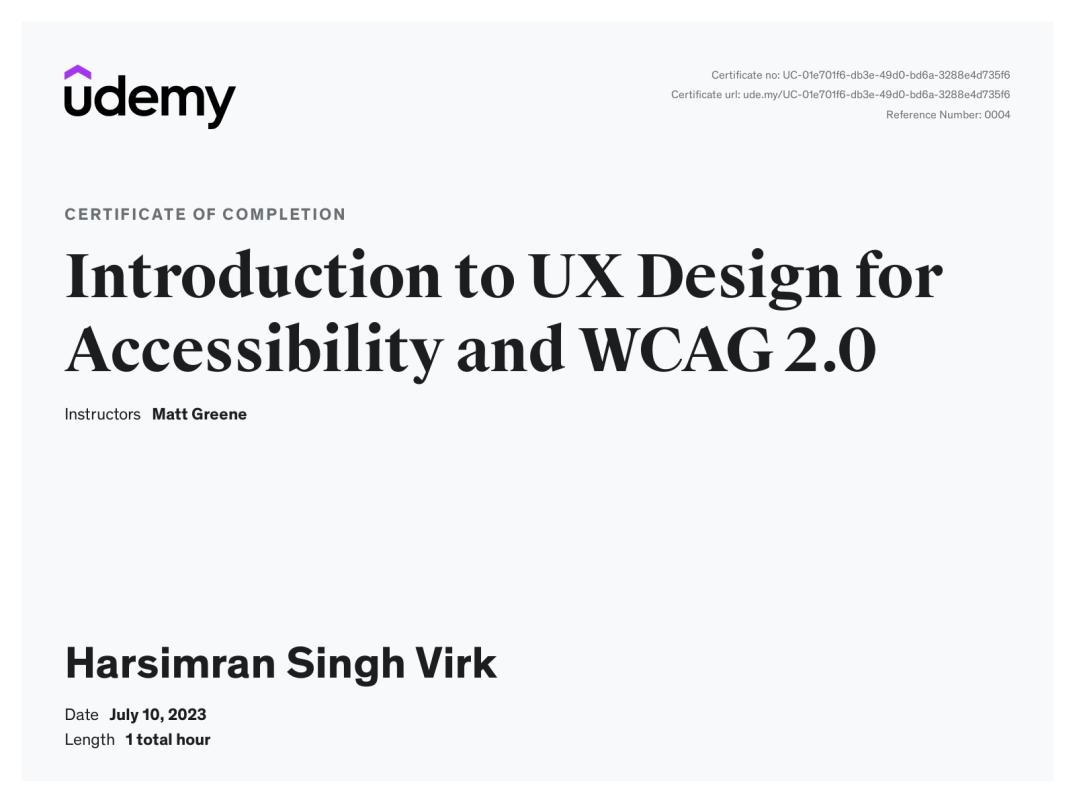 Harsimran singh on LinkedIn: Udemy Course Completion Certificate Harsimran singh on LinkedIn: Udemy Course Completion Certificate