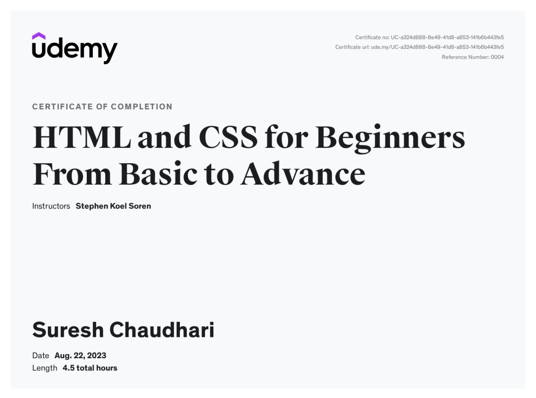 Suresh Chaudhari on LinkedIn: Udemy Course Completion Certificate Suresh Chaudhari on LinkedIn: Udemy Course Completion Certificate