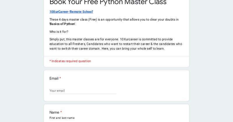 Free Python Master Class | Shreya Sharma posted on the topic | LinkedIn Free Python Master Class | Shreya Sharma posted on the topic | LinkedIn