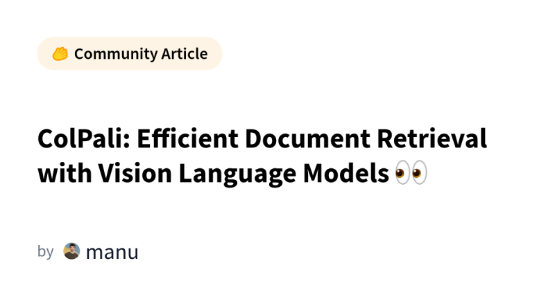 PITTI on LinkedIn: ColPali: Efficient Document Retrieval with Vision ... PITTI on LinkedIn: ColPali: Efficient Document Retrieval with Vision ...