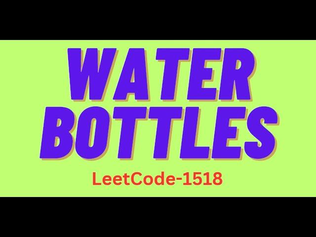 Code Jogger on LinkedIn: Water Bottles| Leetcode 1518 in Java | MAANG ... Code Jogger on LinkedIn: Water Bottles| Leetcode 1518 in Java | MAANG ...