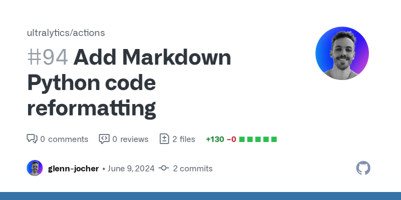 Fatih C. Akyon on LinkedIn: Add Markdown Python code reformatting by ... Fatih C. Akyon on LinkedIn: Add Markdown Python code reformatting by ...