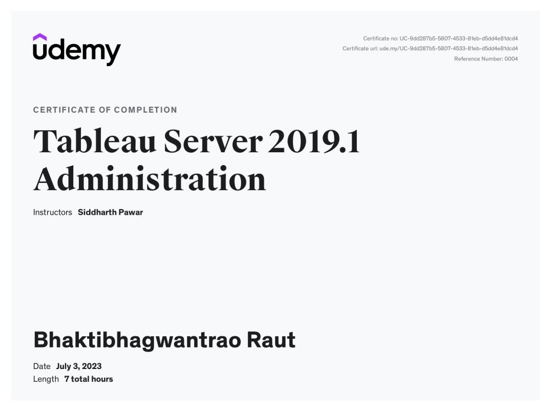 Bhakti raut on LinkedIn: Udemy Course Completion Certificate Bhakti raut on LinkedIn: Udemy Course Completion Certificate