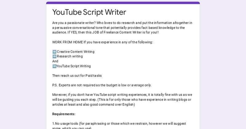 Syed Tawakkal Hassan on LinkedIn: YouTube Script Writer Syed Tawakkal Hassan on LinkedIn: YouTube Script Writer