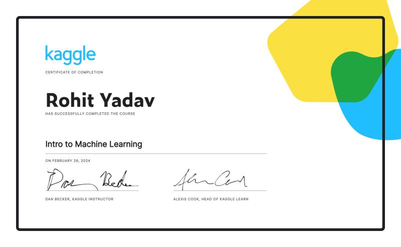 Rohit Yadav on LinkedIn: Rohit Yadav completed the Intro to Machine ... Rohit Yadav on LinkedIn: Rohit Yadav completed the Intro to Machine ...
