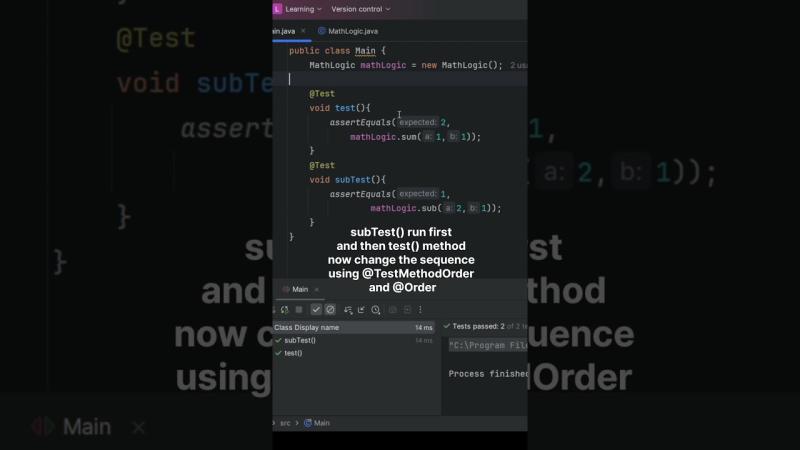 Tekation Tech on LinkedIn: Order in JUnit 5 #junit #testingframework # ... Tekation Tech on LinkedIn: Order in JUnit 5 #junit #testingframework # ...