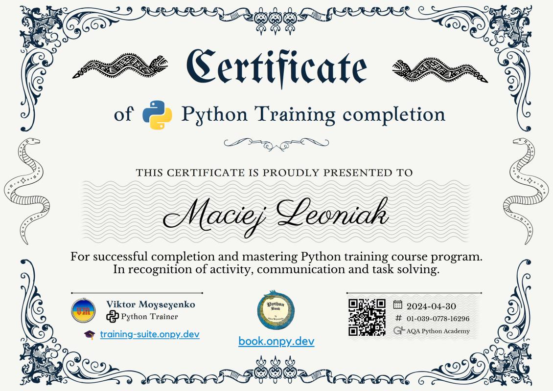 Maciej Leoniak on LinkedIn: in looking for The Zen of Python ☯ 🐍 thanks ... Maciej Leoniak on LinkedIn: in looking for The Zen of Python ☯ 🐍 thanks ...