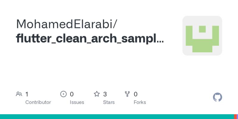 Amr Bakr on LinkedIn: GitHub - MohamedElarabi/flutter_clean_arch_sample ... Amr Bakr on LinkedIn: GitHub - MohamedElarabi/flutter_clean_arch_sample ...