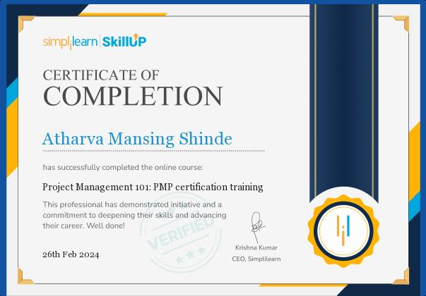 Atharva Shinde on LinkedIn: Atharva Mansing Shinde has successfully ... Atharva Shinde on LinkedIn: Atharva Mansing Shinde has successfully ...