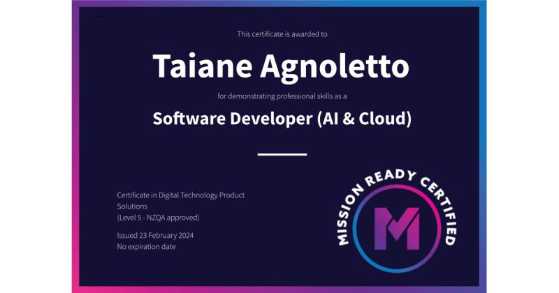 Tai Agnoletto on LinkedIn: Software Developer (AI & Cloud) • Taiane ... Tai Agnoletto on LinkedIn: Software Developer (AI & Cloud) • Taiane ...