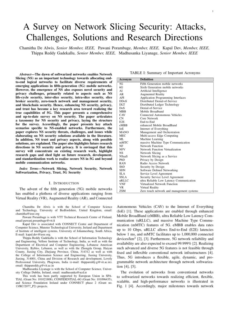 Madhusanka Liyanage on LinkedIn: (PDF) A Survey on Network Slicing ... Madhusanka Liyanage on LinkedIn: (PDF) A Survey on Network Slicing ...