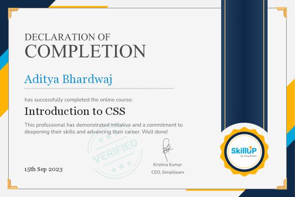 Aditya _ on LinkedIn: Aditya Bhardwaj has successfully completed the ... Aditya _ on LinkedIn: Aditya Bhardwaj has successfully completed the ...