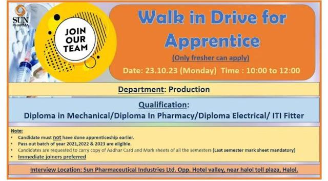 Abhijeet Mishra on LinkedIn: Sun Pharma Walk In Drive For Apprentice ... Abhijeet Mishra on LinkedIn: Sun Pharma Walk In Drive For Apprentice ...