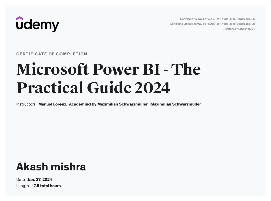 Akash Mishra on LinkedIn: Udemy Course Completion Certificate Akash Mishra on LinkedIn: Udemy Course Completion Certificate