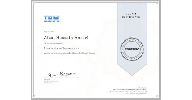Afzal Hussain Ansari on LinkedIn: Completion Certificate for ... Afzal Hussain Ansari on LinkedIn: Completion Certificate for ...