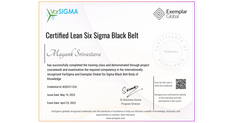 Mayank Srivastava PMP® CSM® on LinkedIn: Lean Six Sigma Black Belt ... Mayank Srivastava PMP® CSM® on LinkedIn: Lean Six Sigma Black Belt ...