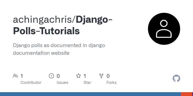 Chris Achinga on LinkedIn: GitHub - achingachris/Django-Polls-Tutorials ... Chris Achinga on LinkedIn: GitHub - achingachris/Django-Polls-Tutorials ...
