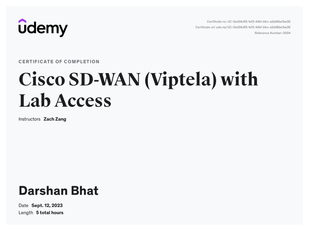Darshan Bhat on LinkedIn: Udemy Course Completion Certificate Darshan Bhat on LinkedIn: Udemy Course Completion Certificate