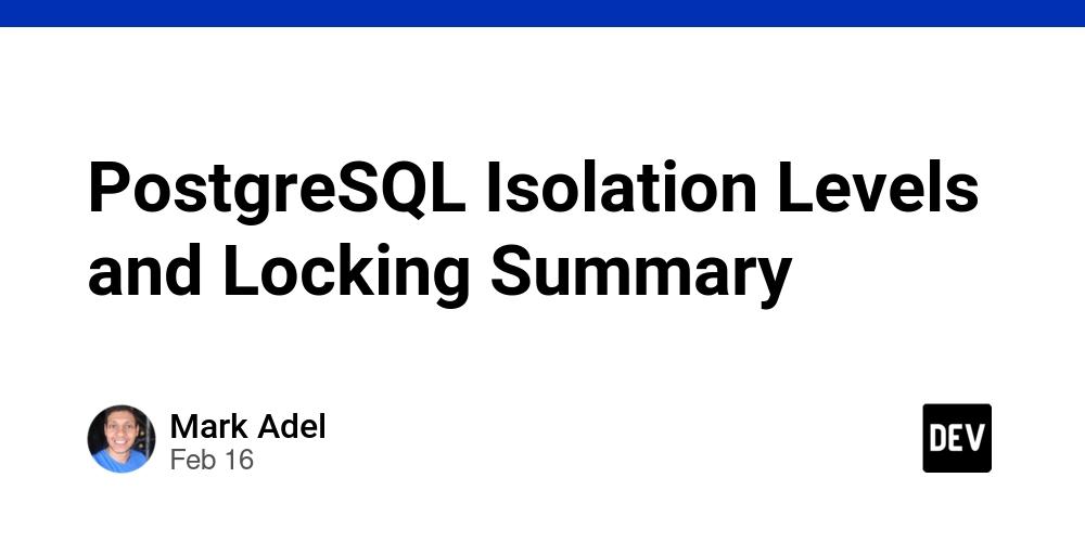 Mark Adel on LinkedIn: PostgreSQL Isolation Levels and Locking Summary Mark Adel on LinkedIn: PostgreSQL Isolation Levels and Locking Summary
