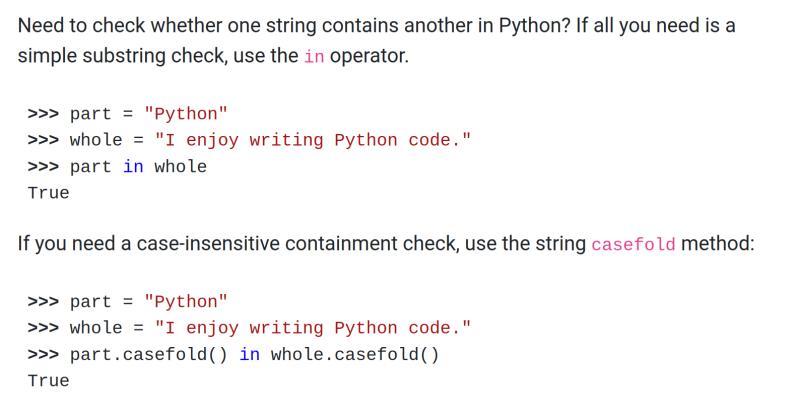 Trey Hunner on LinkedIn: Substrings in Python: checking if a string ... Trey Hunner on LinkedIn: Substrings in Python: checking if a string ...