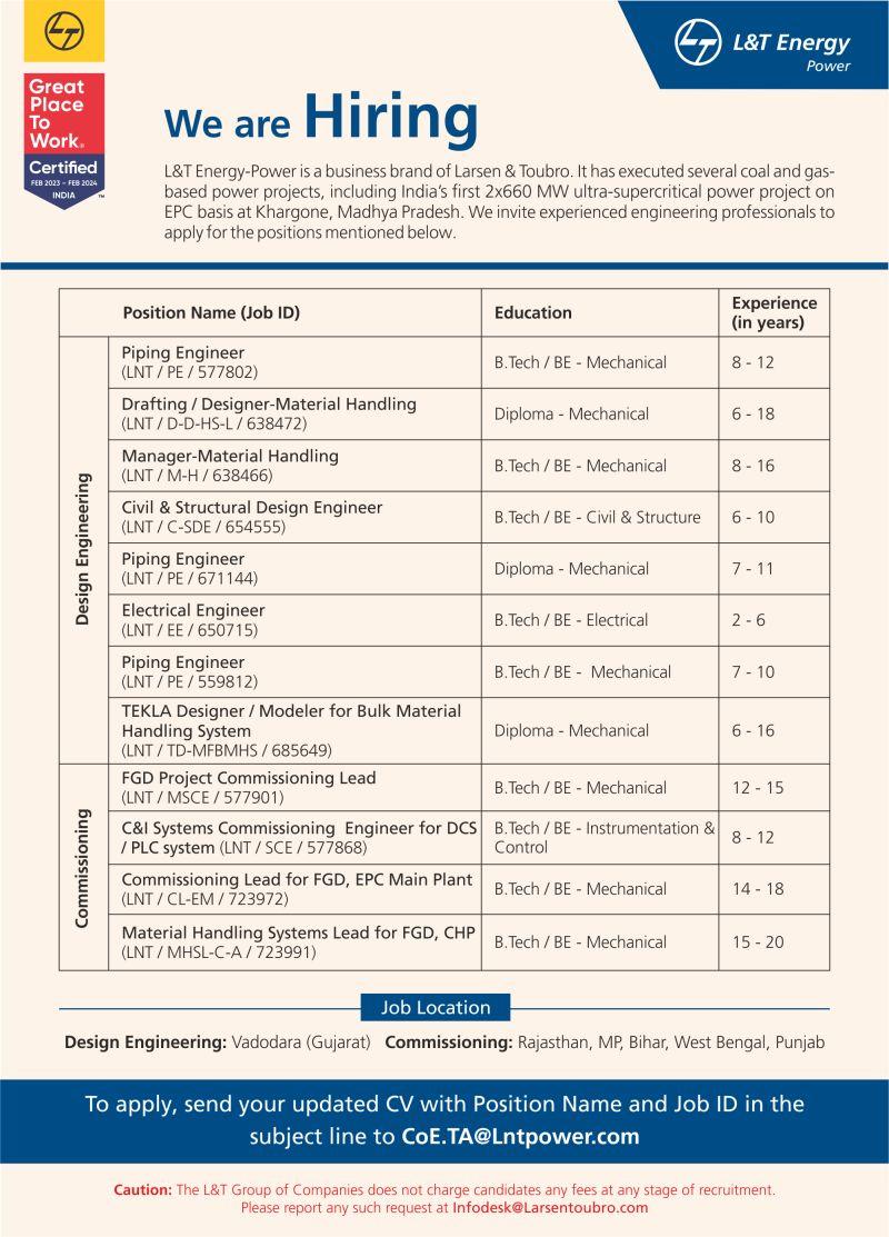 Sweta Pandey on LinkedIn: Exploring Career Opportunities: L&T Power ... Sweta Pandey on LinkedIn: Exploring Career Opportunities: L&T Power ...