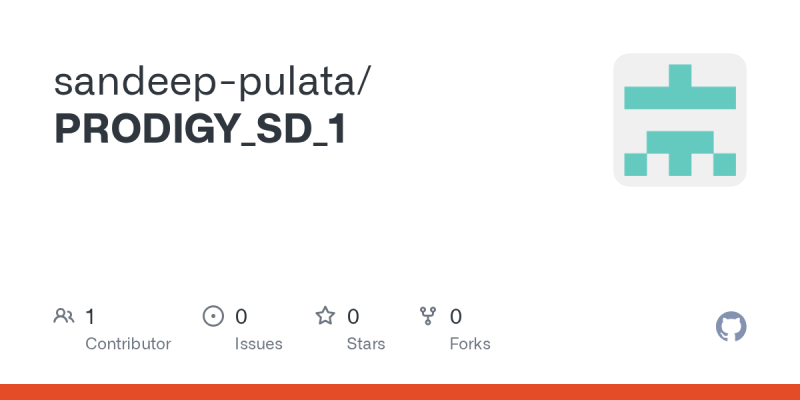 Sandeep Pulata on LinkedIn: GitHub - sandeep-pulata/PRODIGY_SD_1 Sandeep Pulata on LinkedIn: GitHub - sandeep-pulata/PRODIGY_SD_1